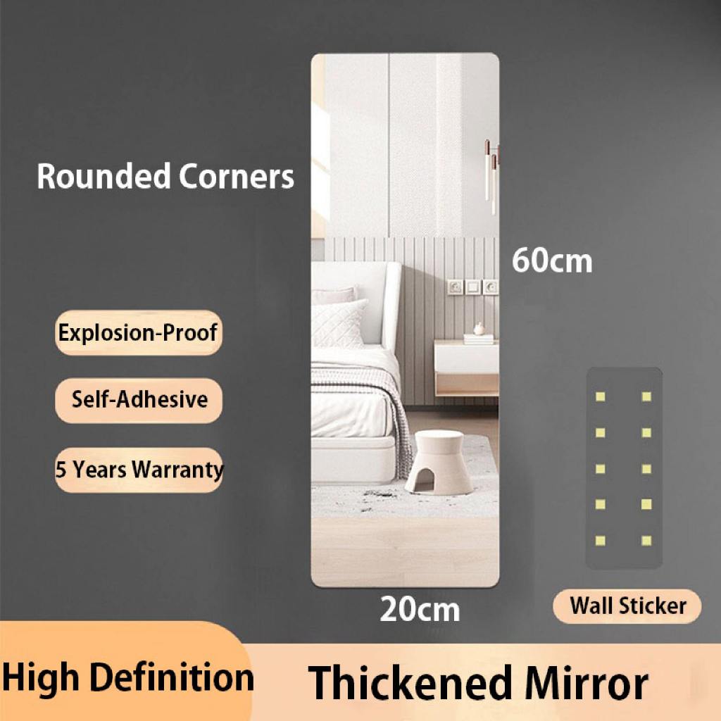 MONQIQI HD mirror whole body wall mirror sticker wall glass full-body ...