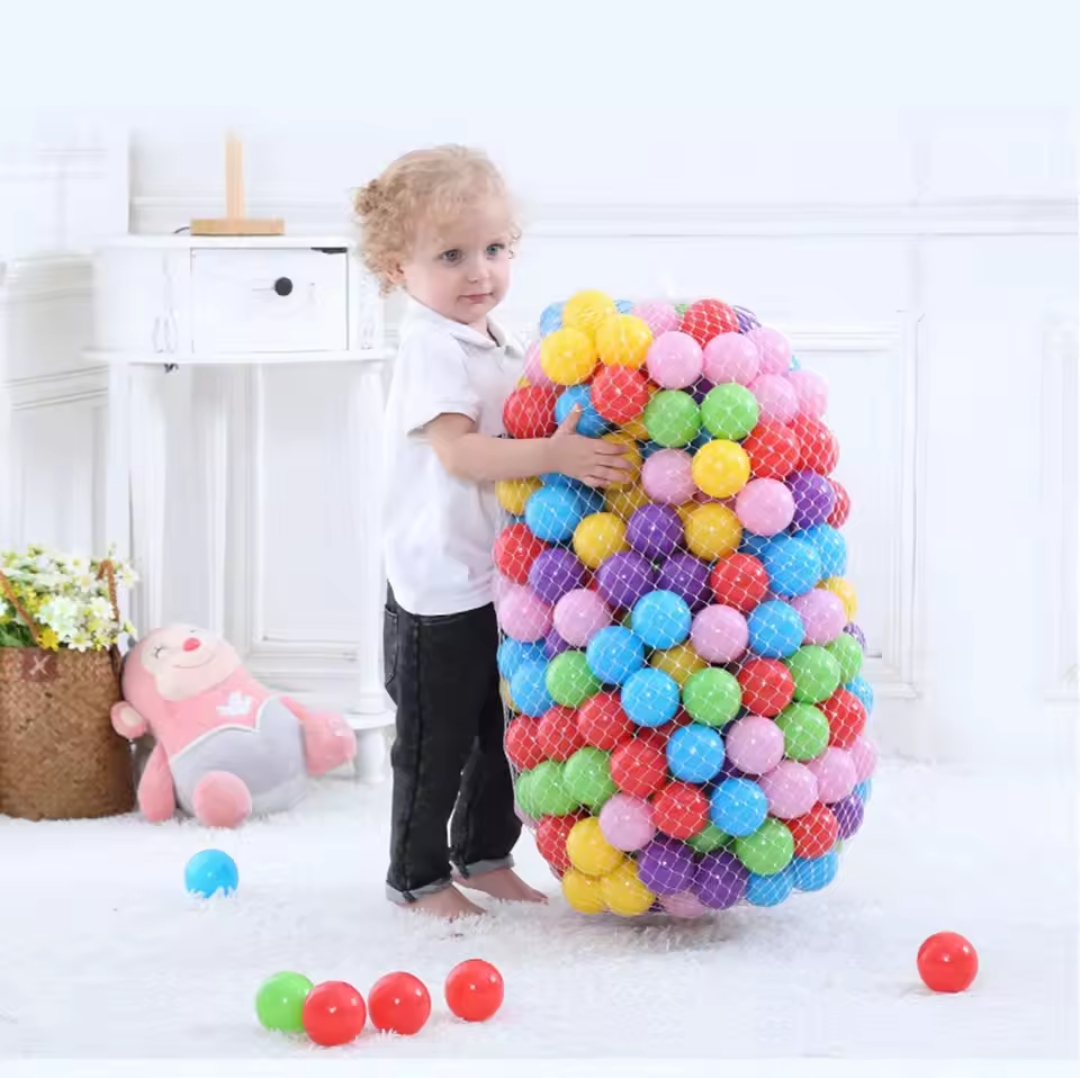 100/50/25/12 Pcs Baby Plastic Balls – Ocean & Pool Play Fun Set for ...