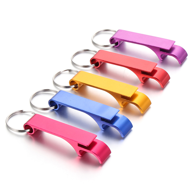 New 1pc Bottle Opener Mini Keychain Key Ring Small Tool Steel Keyring ...