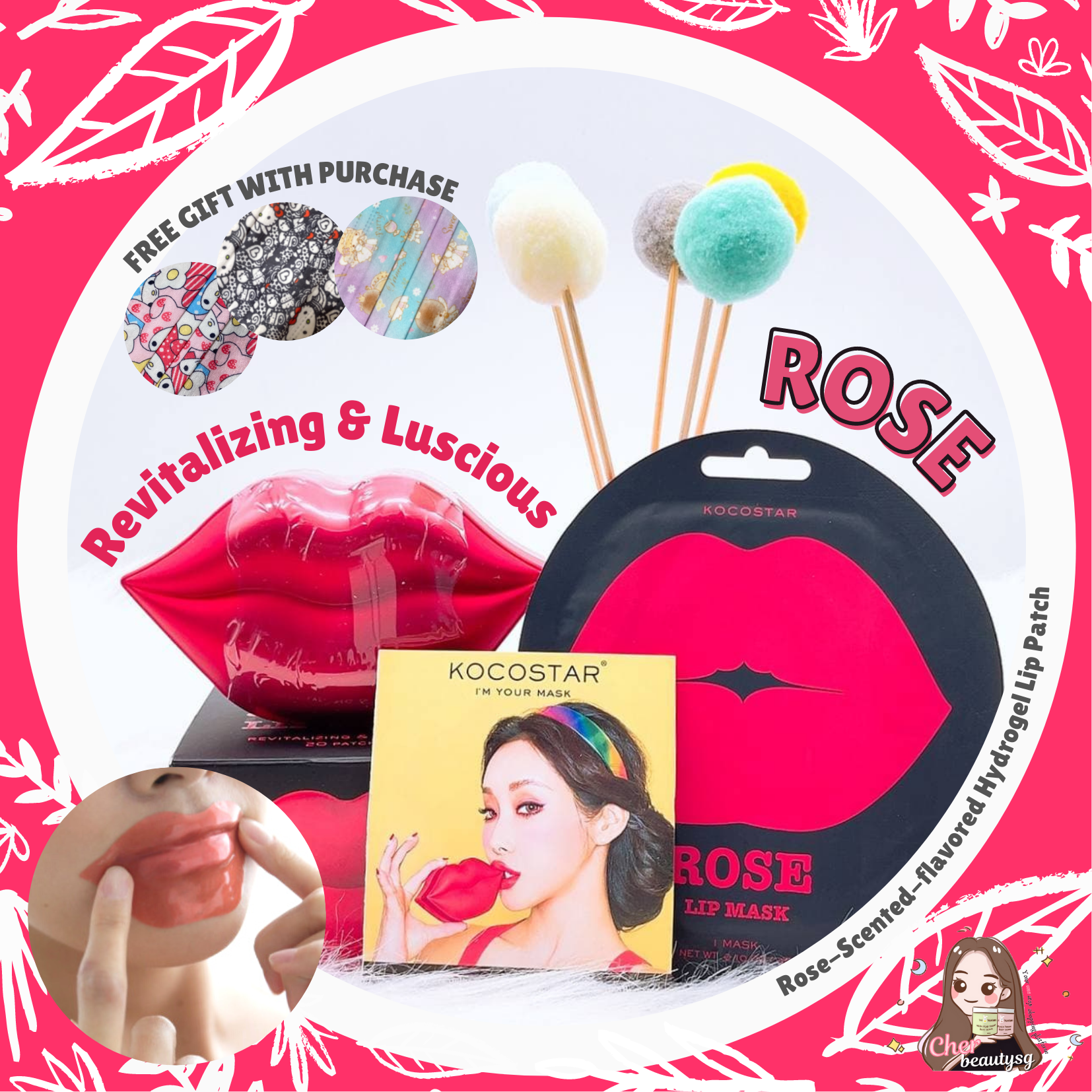 [SG SELLER] FAST DELIVERY Kocostar Rose Lip Mask Jar Free Spatula Vegan ...