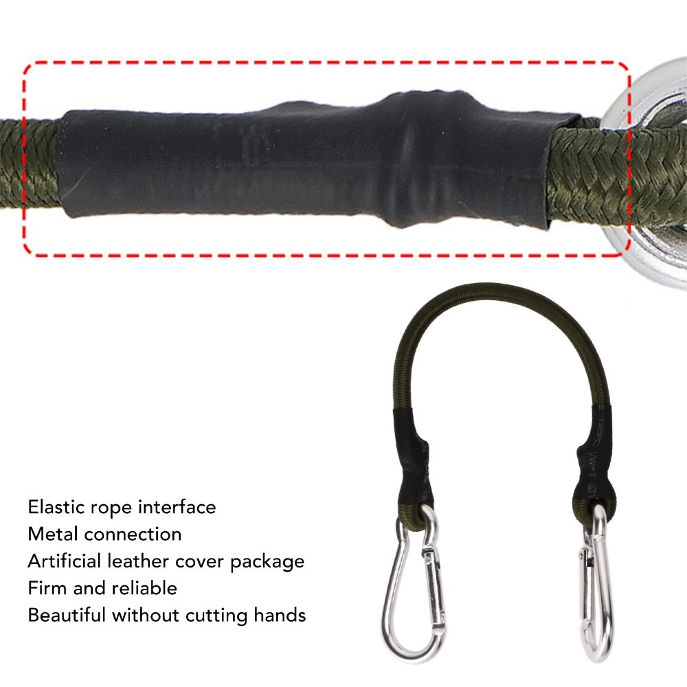 Durable Heavy Duty Bungee Cords With Carabiners Waterproof Elastic Rope ...