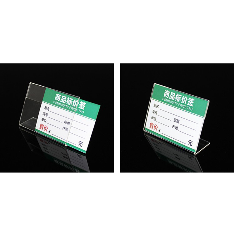 Clear Plastic Table Sign Price Tag Label Display Paper Promotion Card ...