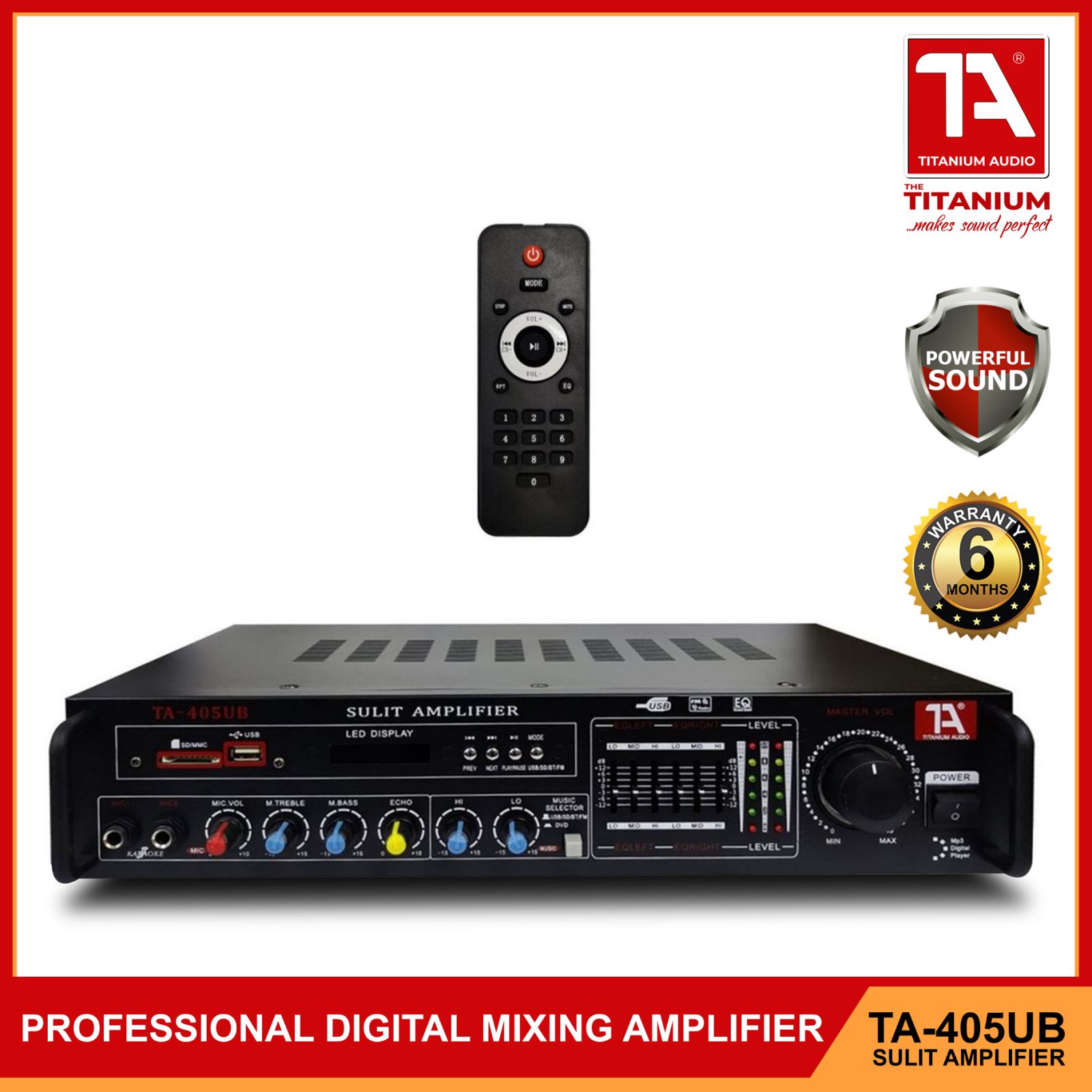 TITANIUM AUDIO TA 405UB Amplifier / Professional Digital Mixing ...