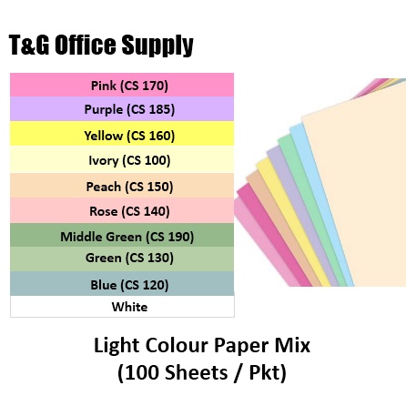 A4 Size Mix Colour Paper 80GSM (Light Colour / Dark Colour / Cyber ...