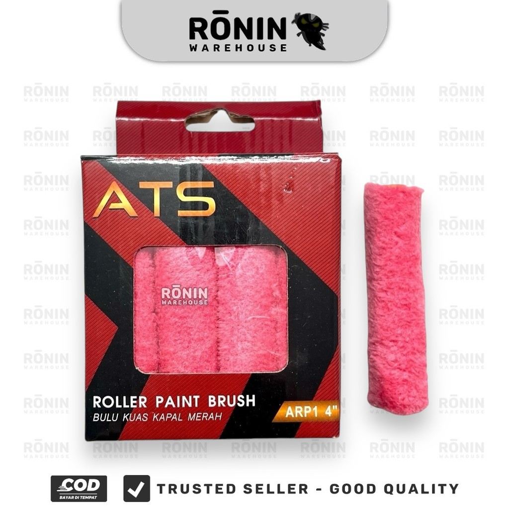 ATS Bulu kuas roll kapal merah 4 inch Refill Rol Cat Dinding Tembok ...