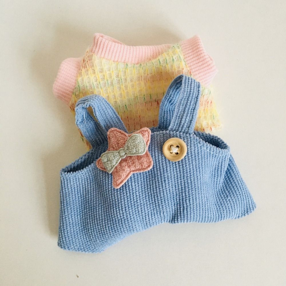Eaura Labubu Leisure 17cm Labubu Doll Clothes Cartoon Fashion Labubu Time Dress Toy Outfit