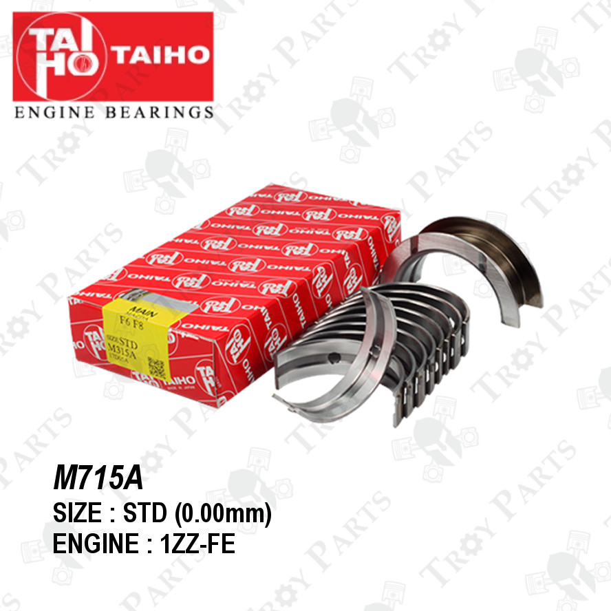 Original Taiho Main Bearing STD (0.00mm) Size for Toyota Altis 1.8 1ZZ ...