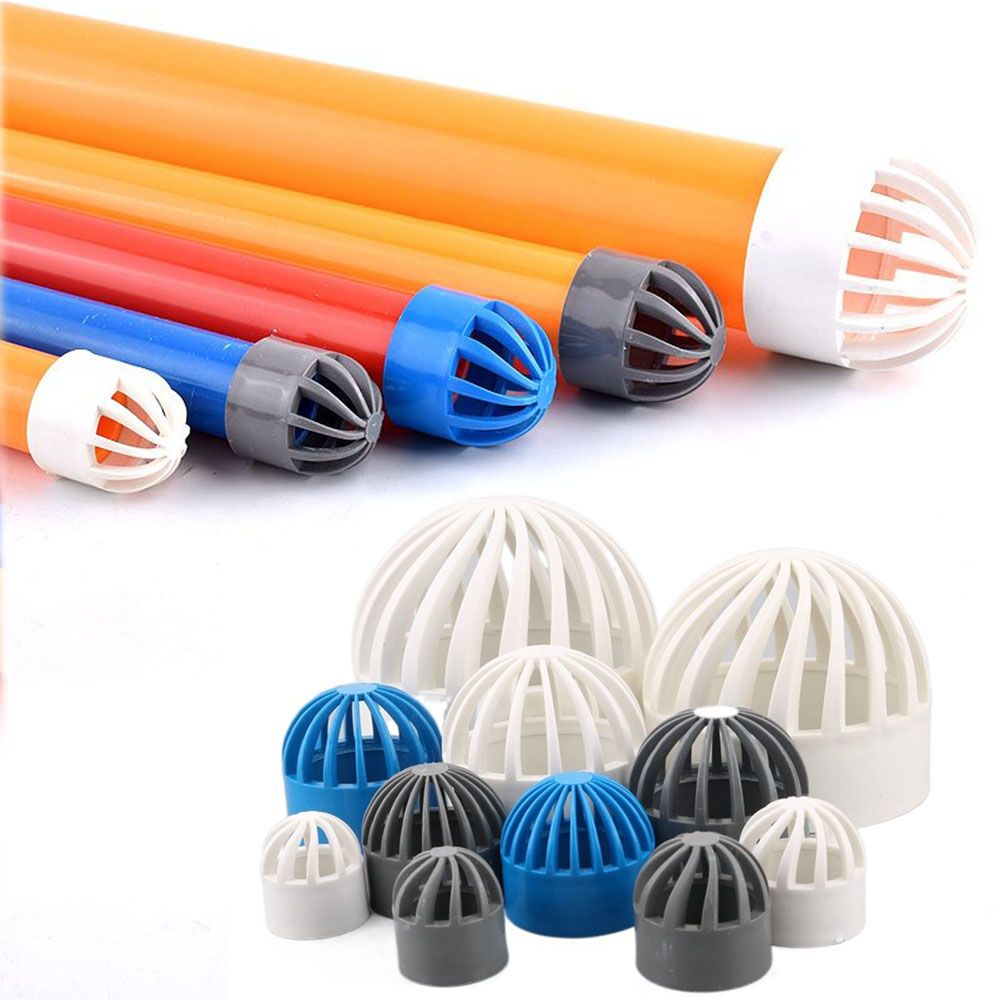 PVC Round Air Duct Filter Pipe Gutter Net Vent Cover Breathable Cap ...