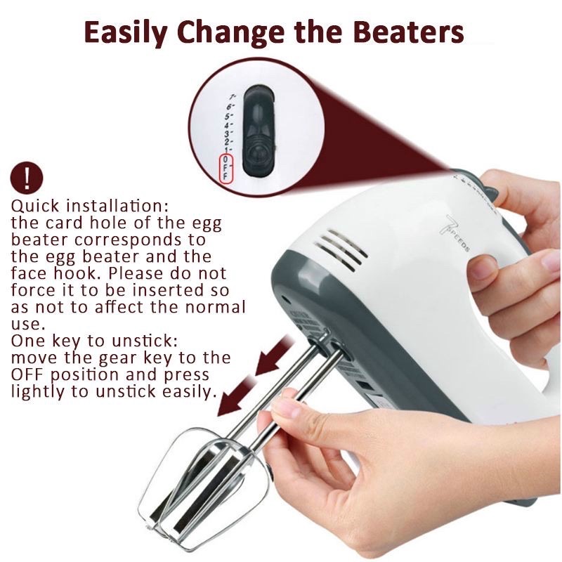 Electric 7 Speed Cake Beater, Hand Mixer 180W | Daraz.lk