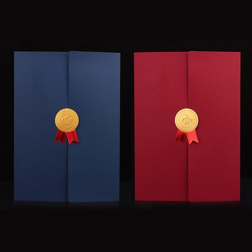 Graduation A4 Award Certificate Holder Three-fold Page Gilding Process ...