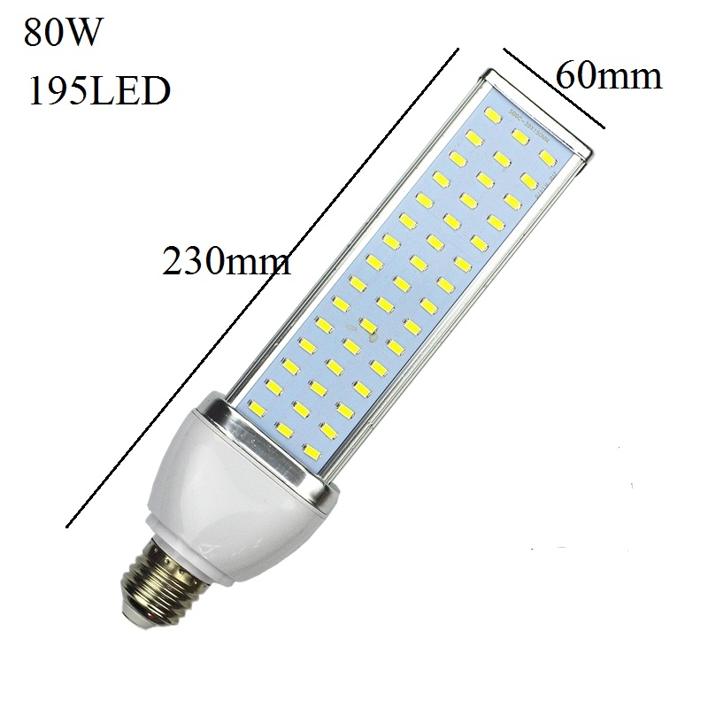 【TopazTrove】Aluminum alloy 30W 40W 50W 60W 80W 100W LED lamp E27 B22 E40 110V or 220V Corn Bulb ...