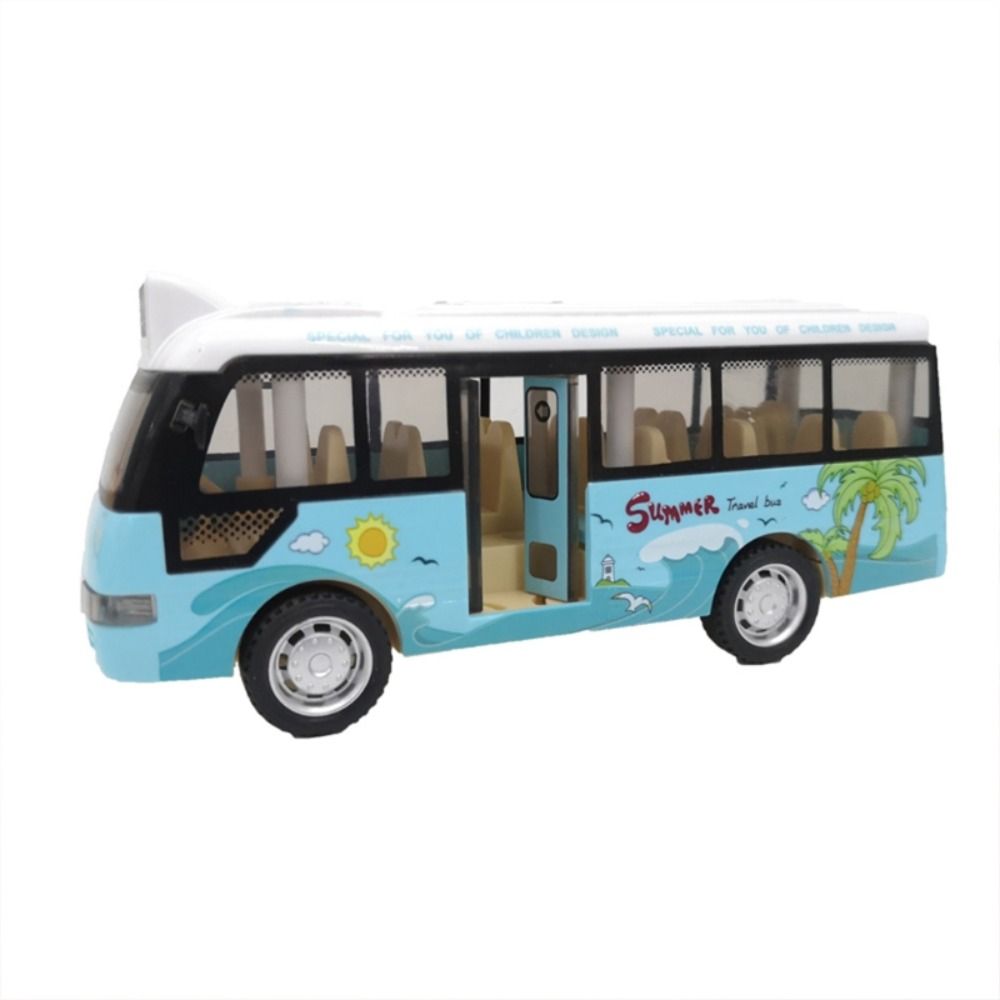 Educational Toys 4 Wheels Tour Bus Model ABS Alloy Simulate Car Model ...