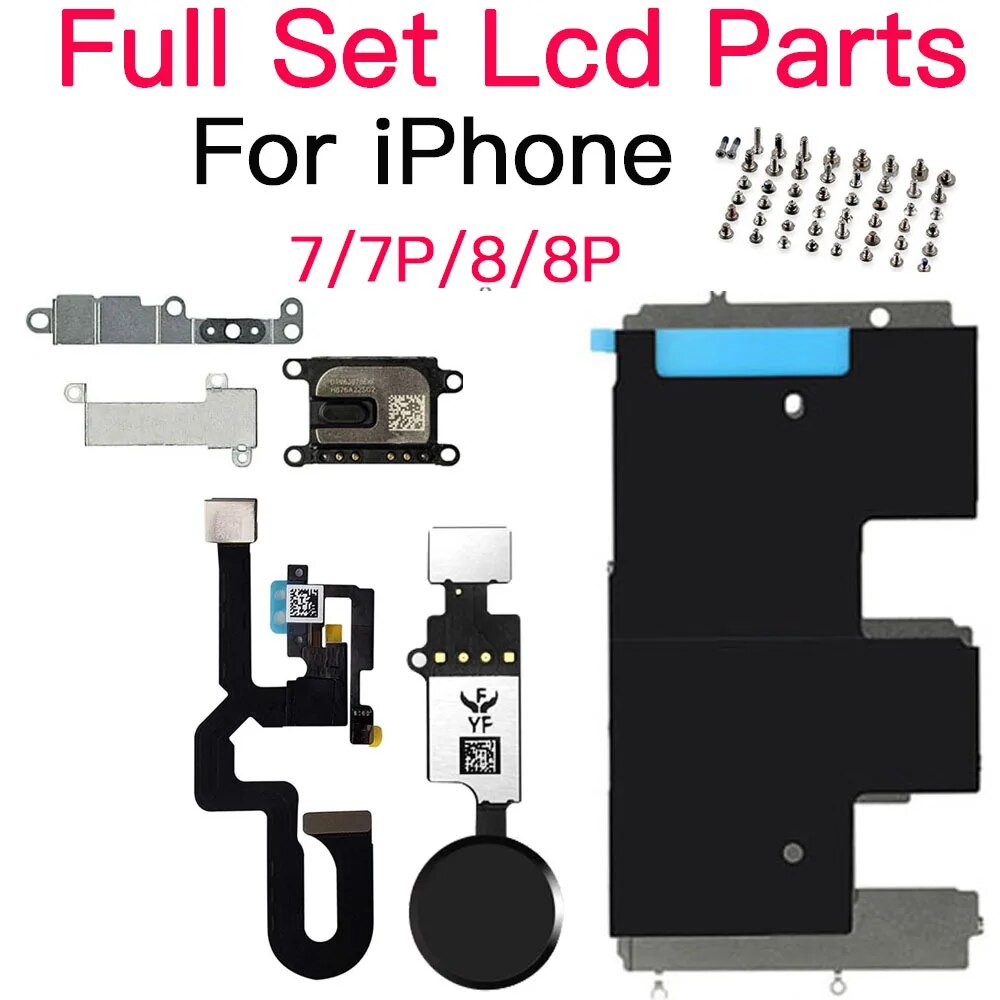 Full Inner LCD Parts For iPhone 6 6P 6S 7 7P 8 Plus Metal Plate Front ...