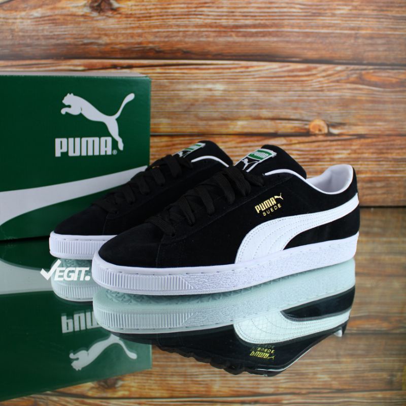 Puma Suede/Croc Leather Black White | Lazada PH