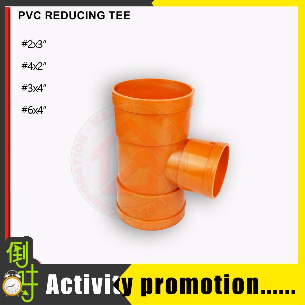 PVC Orange Sanitary Tee Reducer Pipe Fittings 6x4 (MAJESTEEL) | Lazada PH