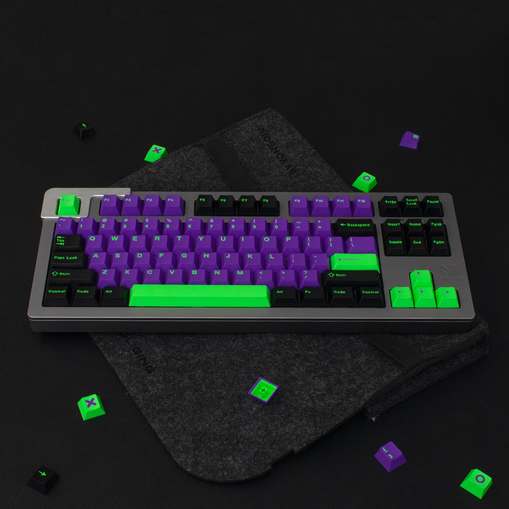 GMK Mecha-01 EVA Keycaps 173คีย์ ABS Double Shot Cherry Profile 6.25U ...