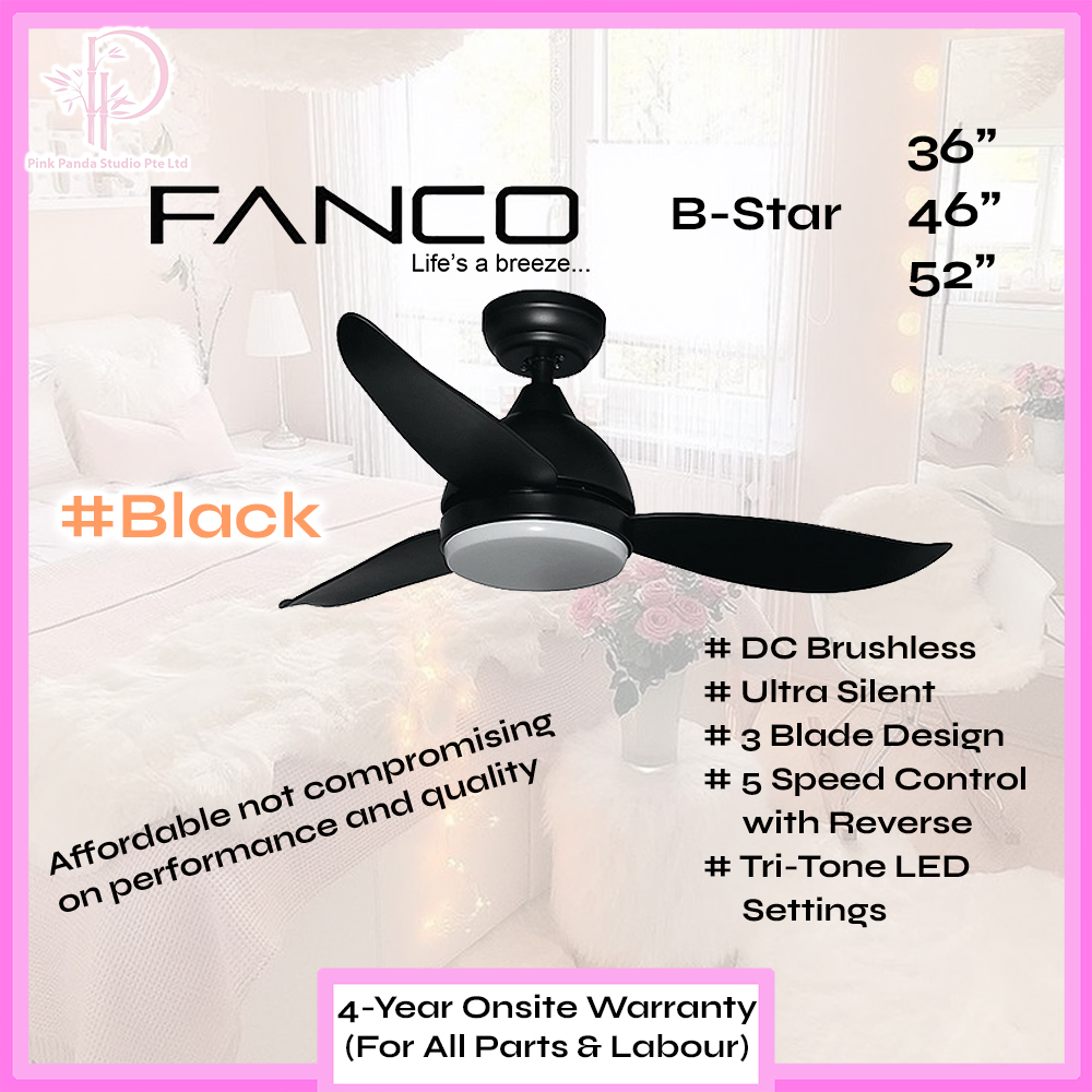 [Installation Promo] Fanco B Star Ceiling Fan with 3 Tones LED Light ...