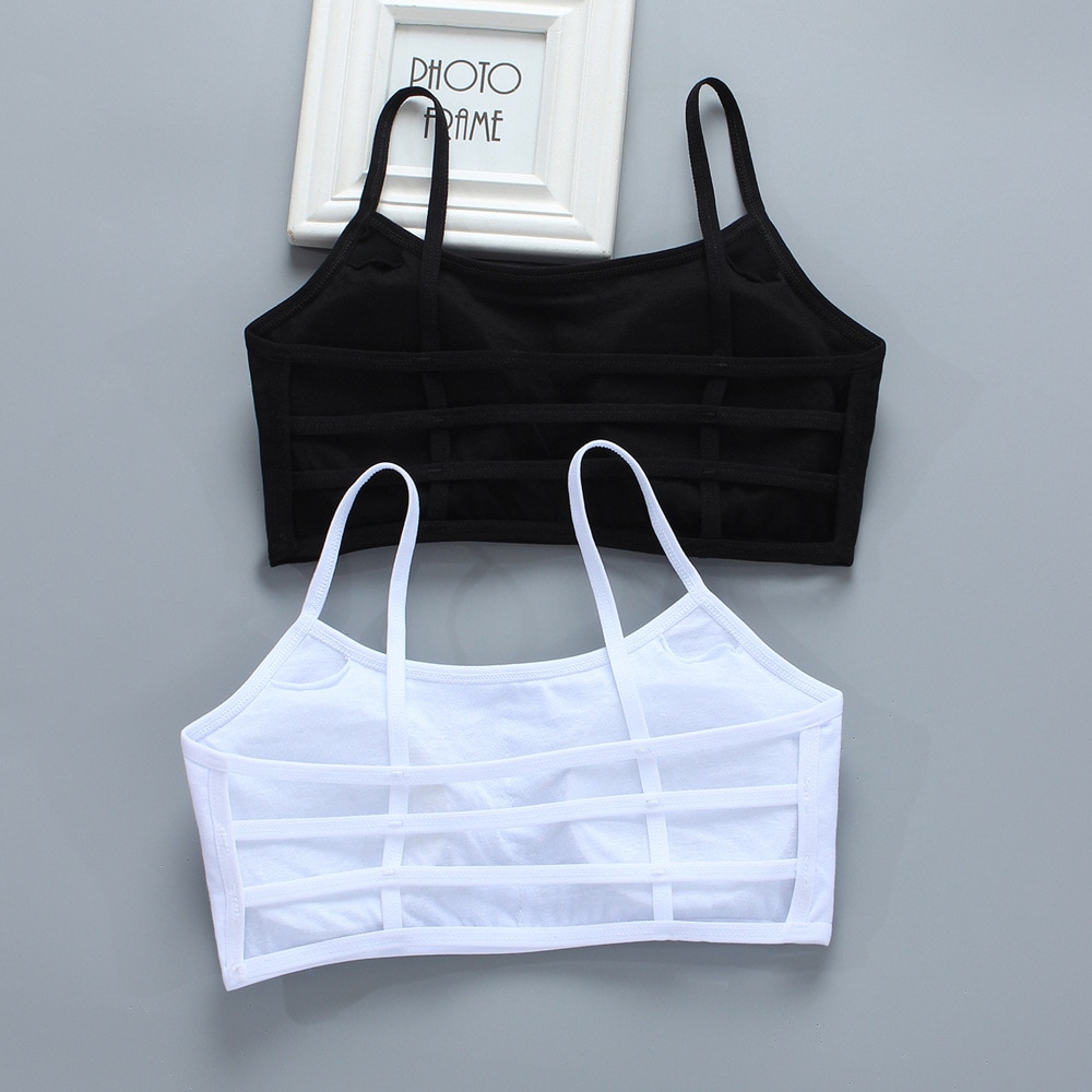 Girls Bra Beautiful Back Summer Cotton Underwear Black and White ...
