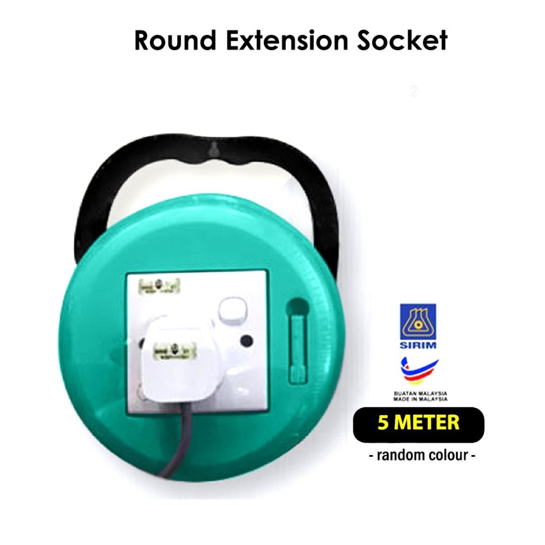 Round Extension Trailing Socket & Plug - 5 Meter/7Meter/10Meter/12Meter ...