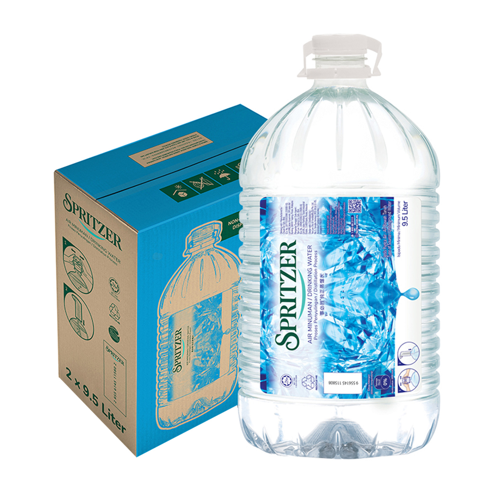 Spritzer Distilled Drinking Water (9.5L x 2) | Lazada Singapore