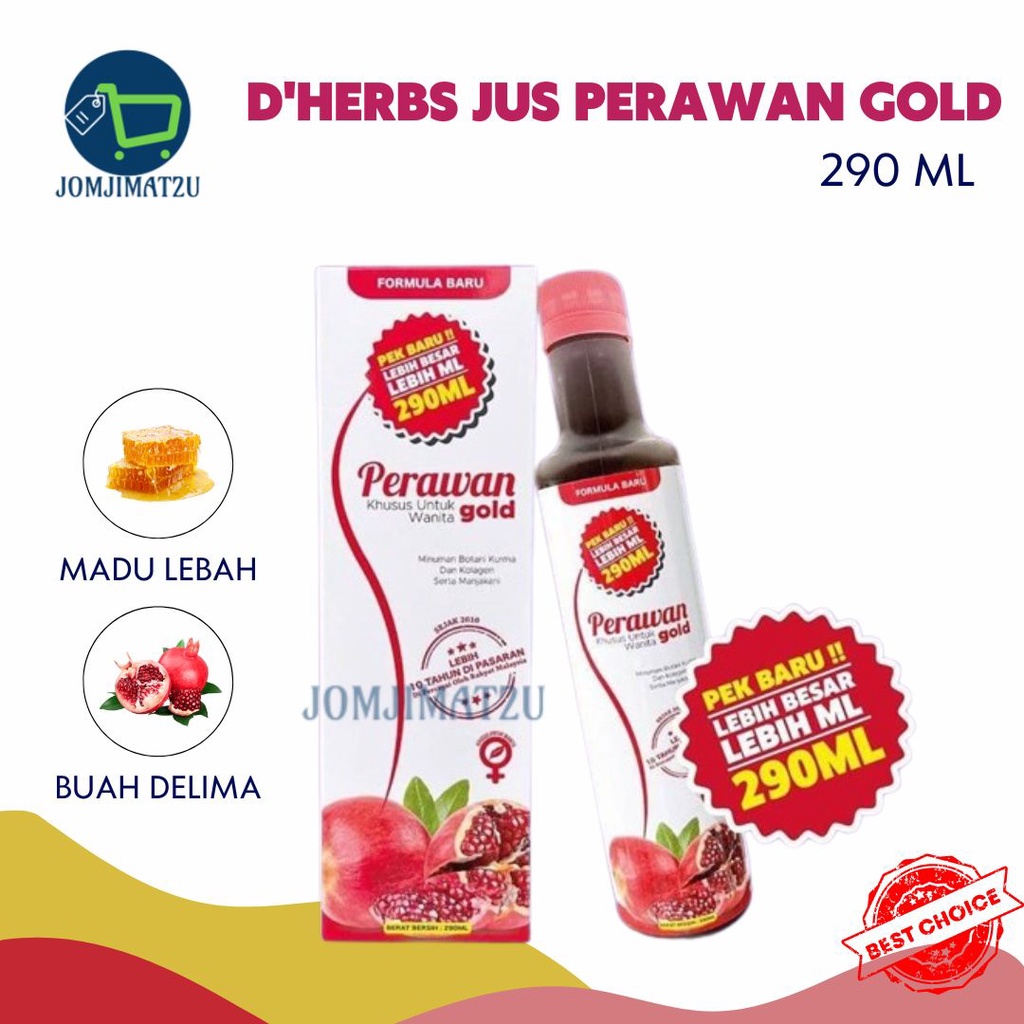 D'HERBS JUS PERAWAN GOLD 290ML {NEW PACKAGING} | Lazada