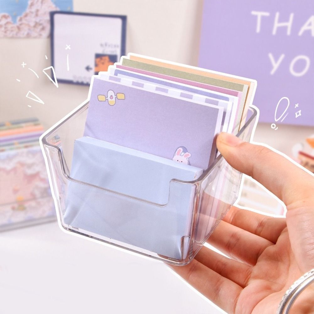 Chic Acrylic Note Holder Transparent Efficient Clear Note Box ...