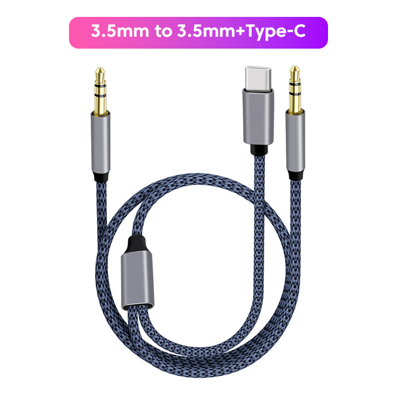 Elough 2 in 1 Audio 3.5mm to Type IOS Aux Cable Car Headphone USB C ...