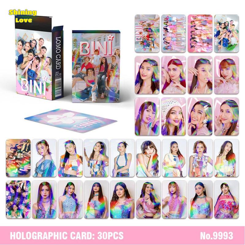 【WEJA】30pcs/Set BINI Laser Photocard Greeting Card Collection Picture ...