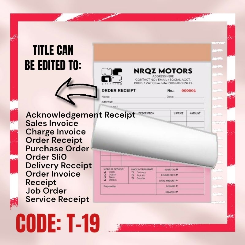 4x5 Customized/Carbonized-FORMS AND RECEIPT Collection 2 | Lazada PH