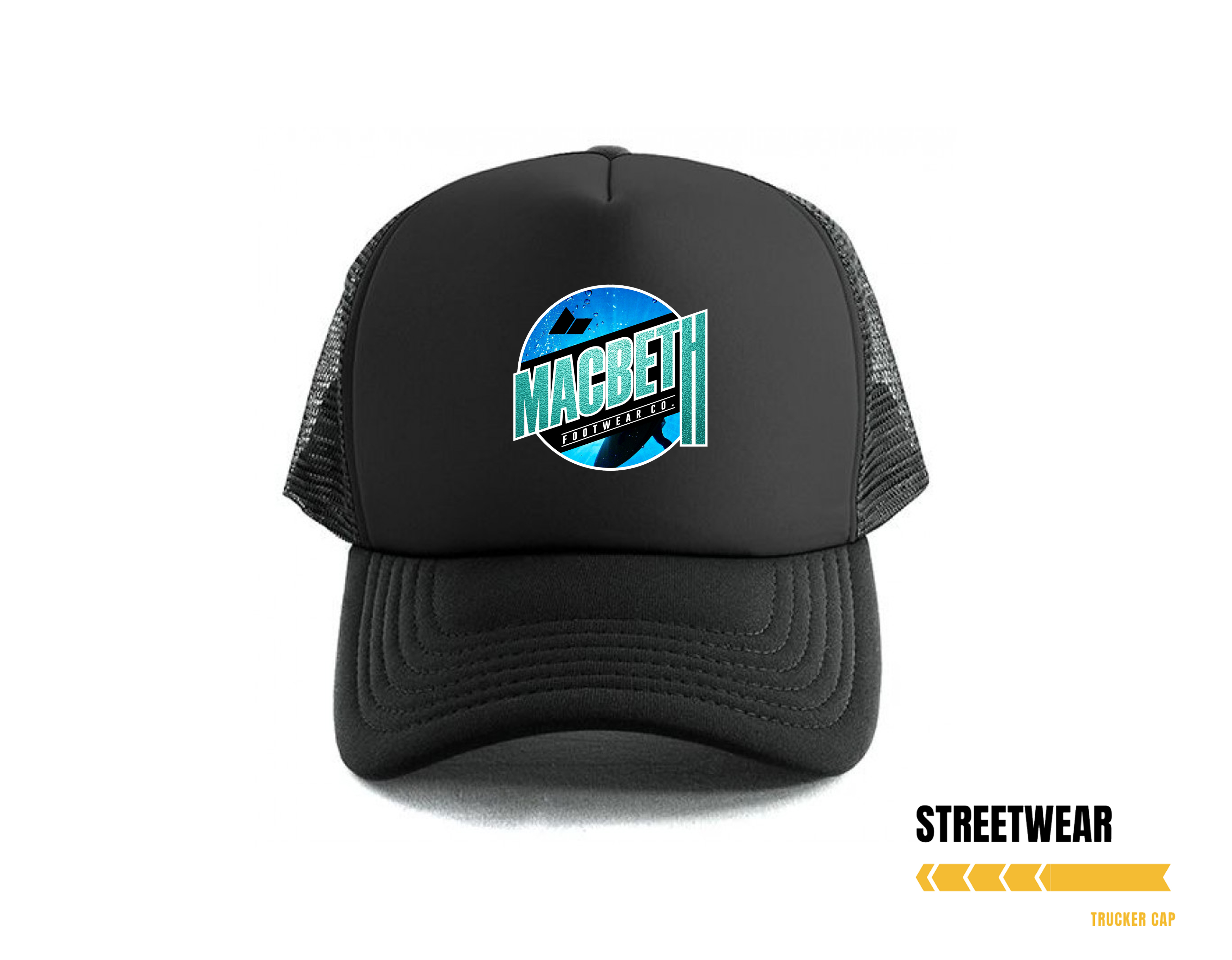 Branded Trucker High Quality Mesh Net Cap Adjustable Hat - MACBETH 02 ...