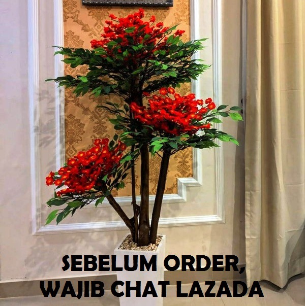 TERMURAH Pohon Bonsai Sakura Plastik Artificial Palsu Tinggi 150 cm ...