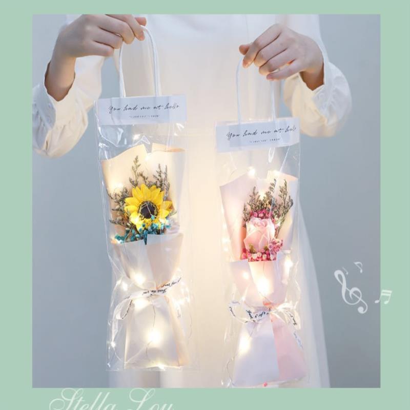 Mothers Day Dried Flower LED String Lights Bouquet Valentine'S Day ...