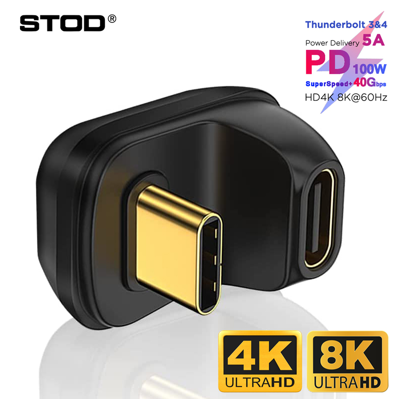 STOD Type C Adaptor Connector USB C Extension Adapter USBC U Shape 180 ...