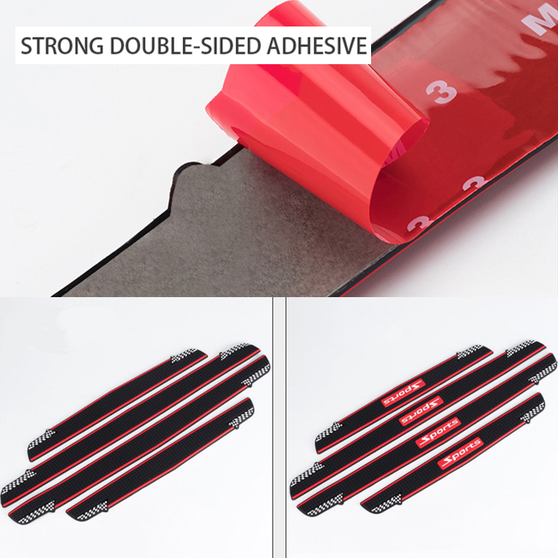 NEW 【Special offer】4PCS Universal Car Door Sill Protector Black Rubber ...