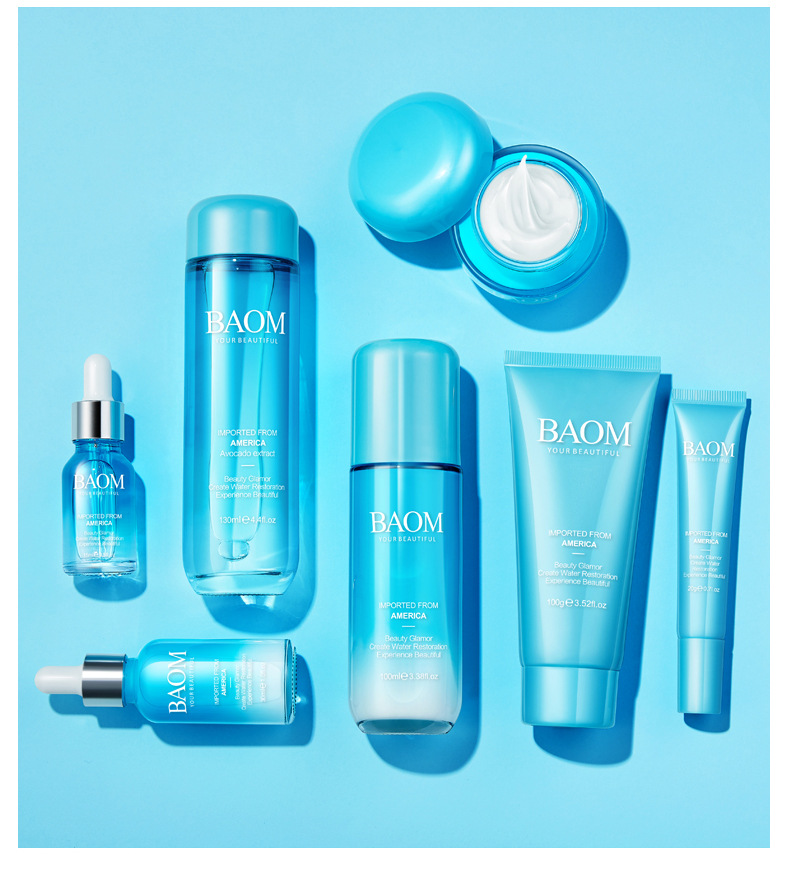 BAOM บำรุงผิวหน้า ชุดผลิตภัณฑ์ดูแลผิวหน้า 9 ชิ้น บำรุงหน้า เซตดูแลผิว ...