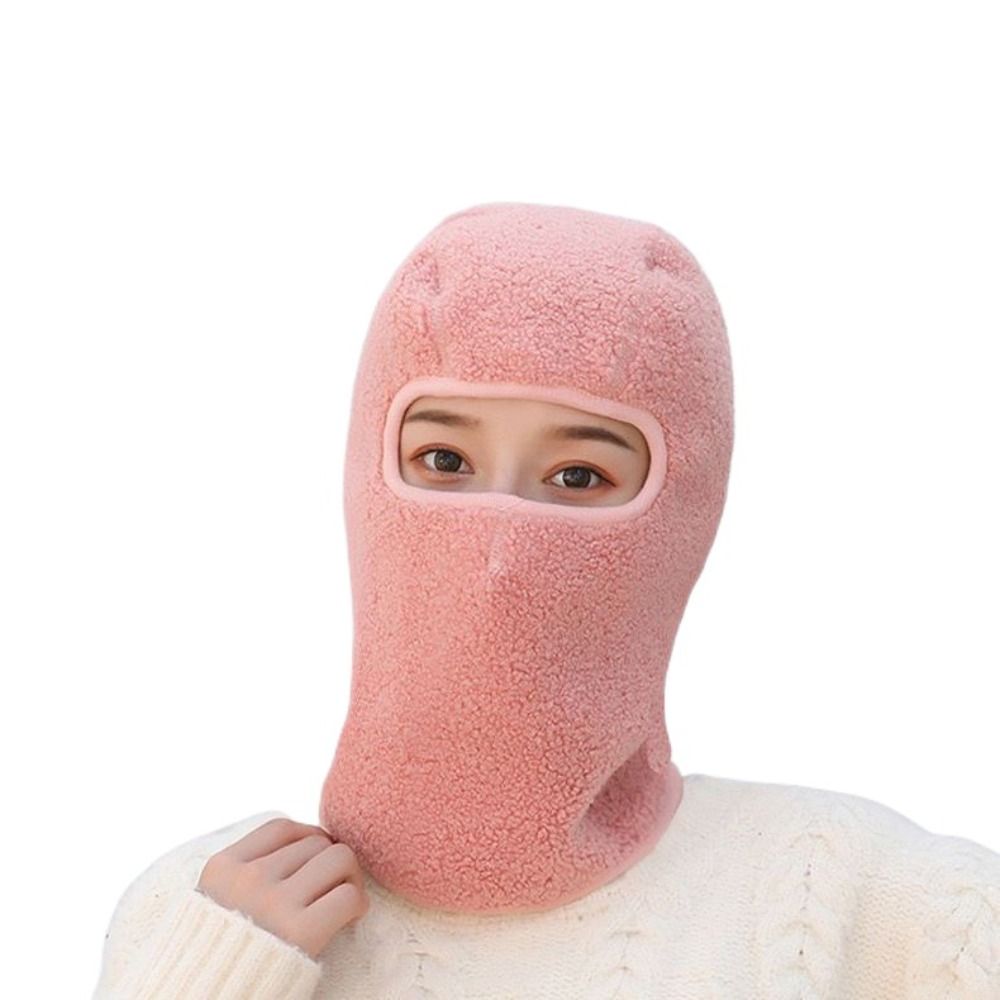 Simple Thermal Full Face Cover Hats Thickened Pullover Cap Face Neck ...