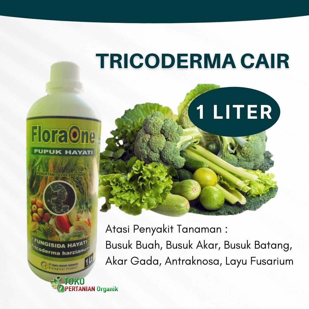 Pupuk Hayati Tricoderma Alami, Fungisida Trichoderma Hayati Cair 1 Liter untuk Busuk Buah, Busuk ...