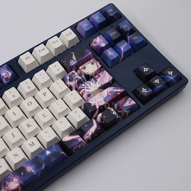 137 คีย์ Genshin Impact RAIDEN SHOGUN Keycaps Dye-Sublimation PBT ...