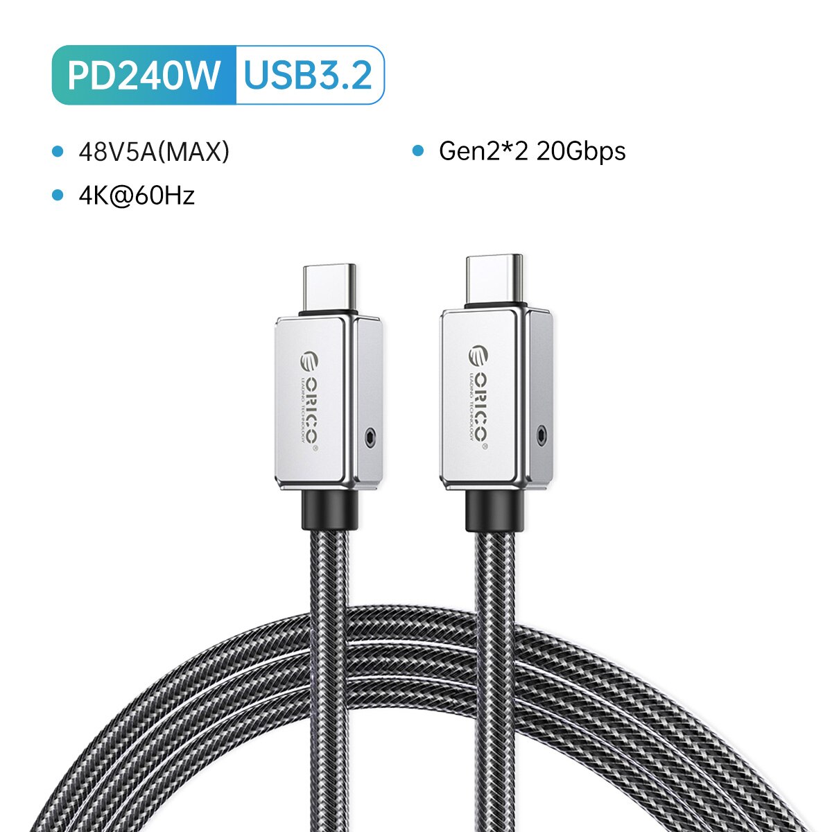 ORICO 40Gbps USB4 Cable C TO UCB C 240w Thunder 3 Type-C Fast Charging ...