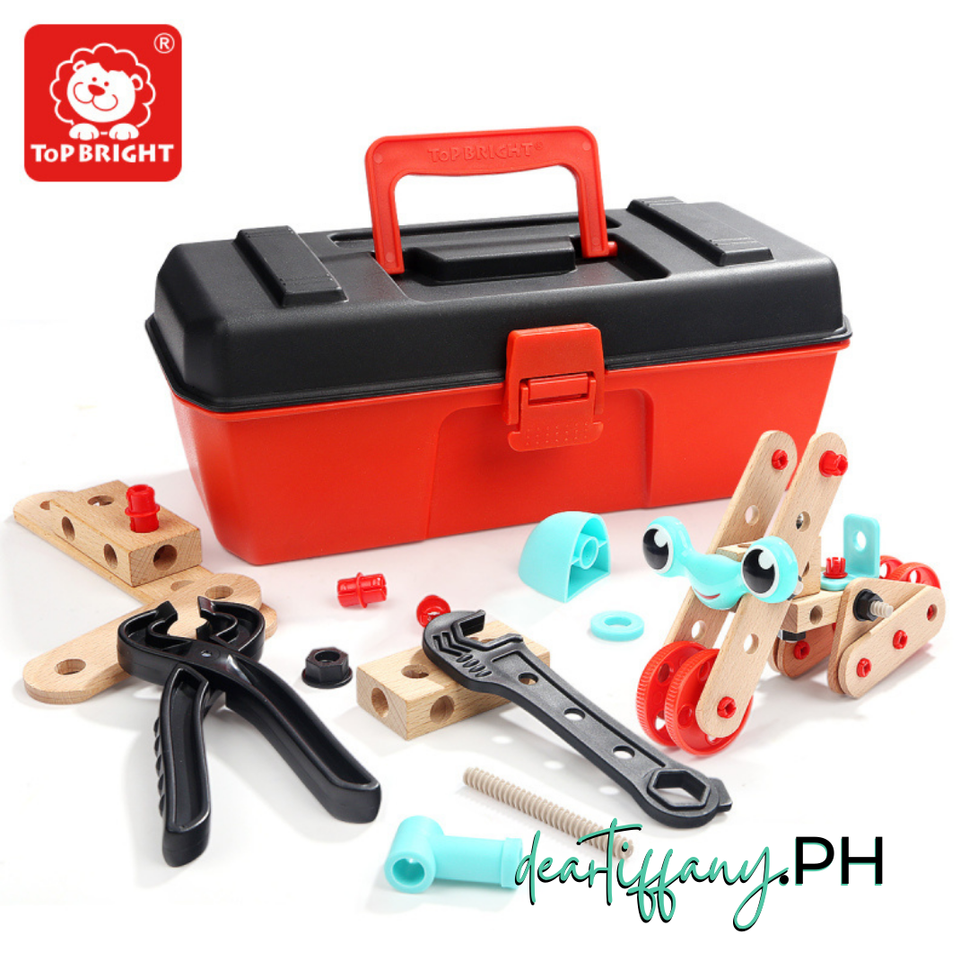 TOP BRIGHT CONSTRUCT AND BUILD WOODEN TOOLS TOY BUILDING SET STEM ...