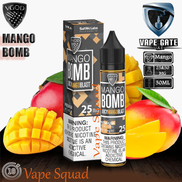 VGOD Mango Bomb Premium Taste Nic 25mg - 30ml Saltnic Labs Vape Juice ...