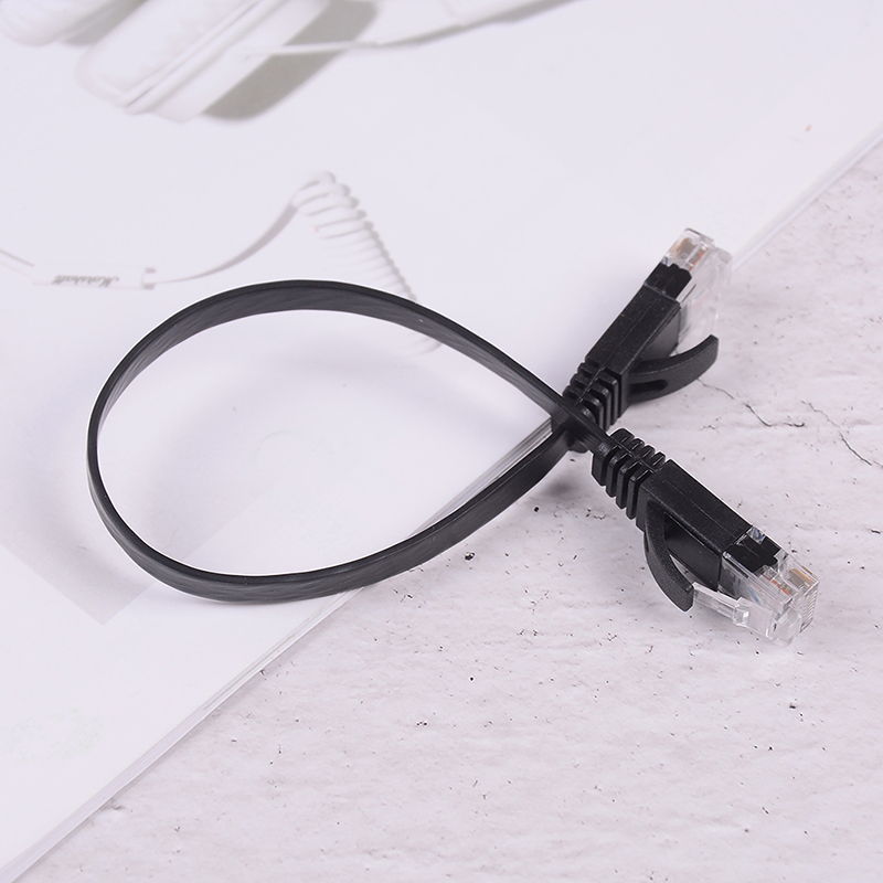 Black cable rj45 ethernet 10 inch 25cm network cat patch cord internet ...