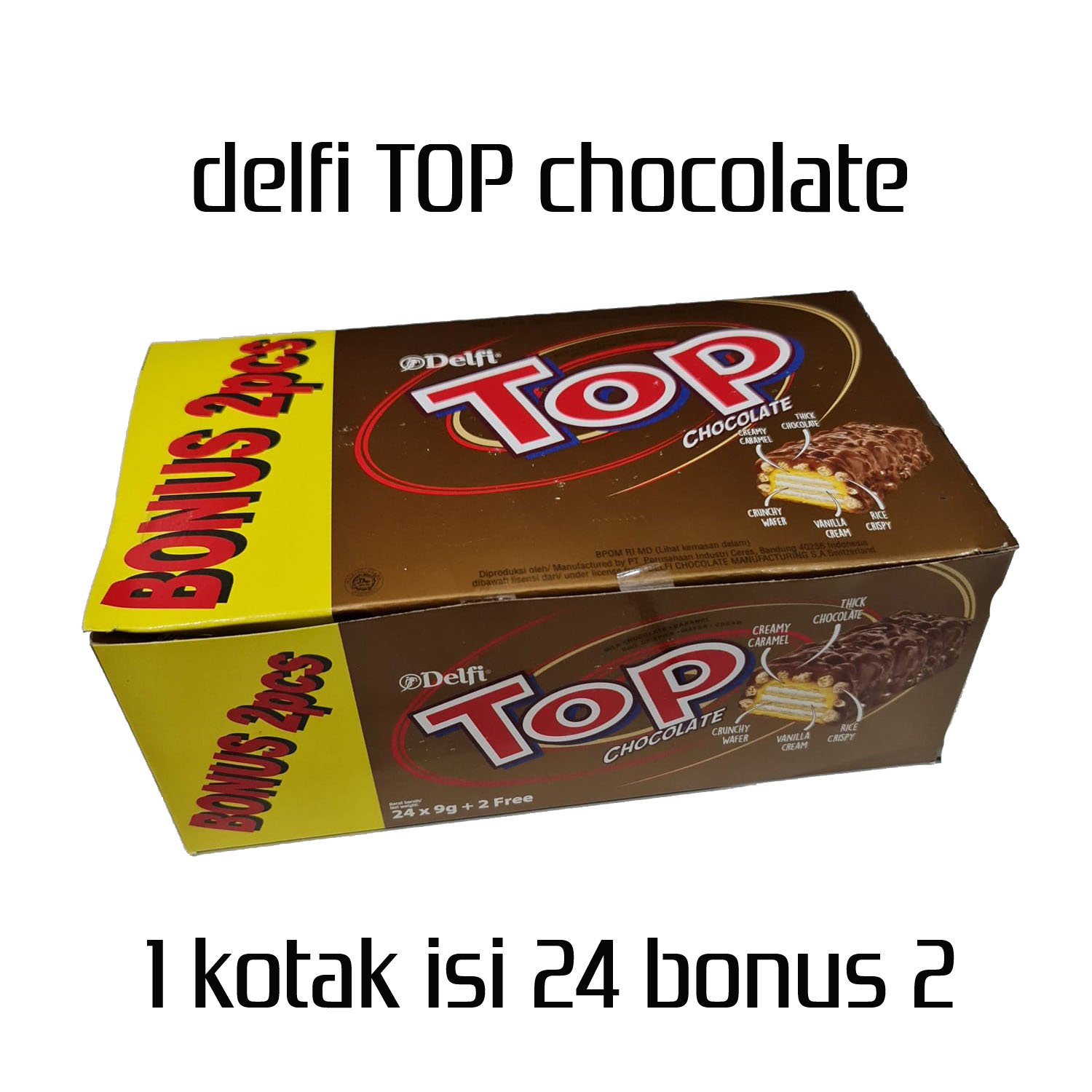 1 KOTAK DELFI TOP WAFER CHOCOLATE ISI 24 | Lazada Indonesia