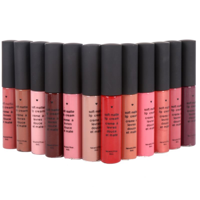11 Colors Lip Glaze Milk Creamy Matte Non-stick Cup Lip Gloss Liquid ...