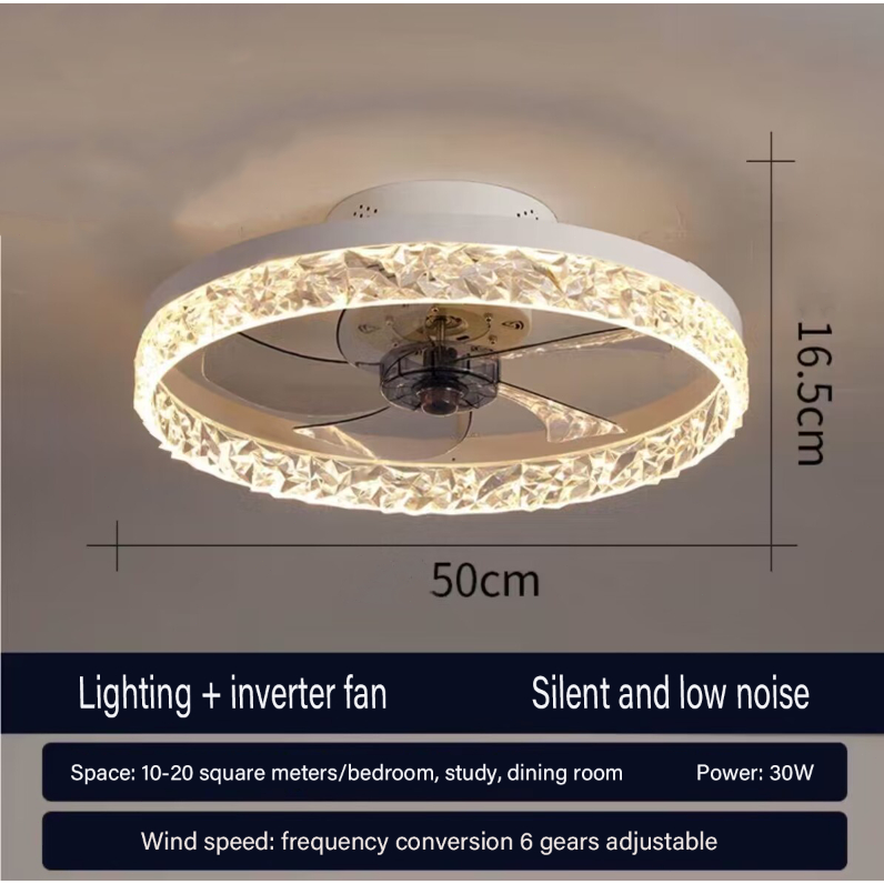 16 inch DC fan lamp bedroom ceiling fan lamp living room ceiling fan ...