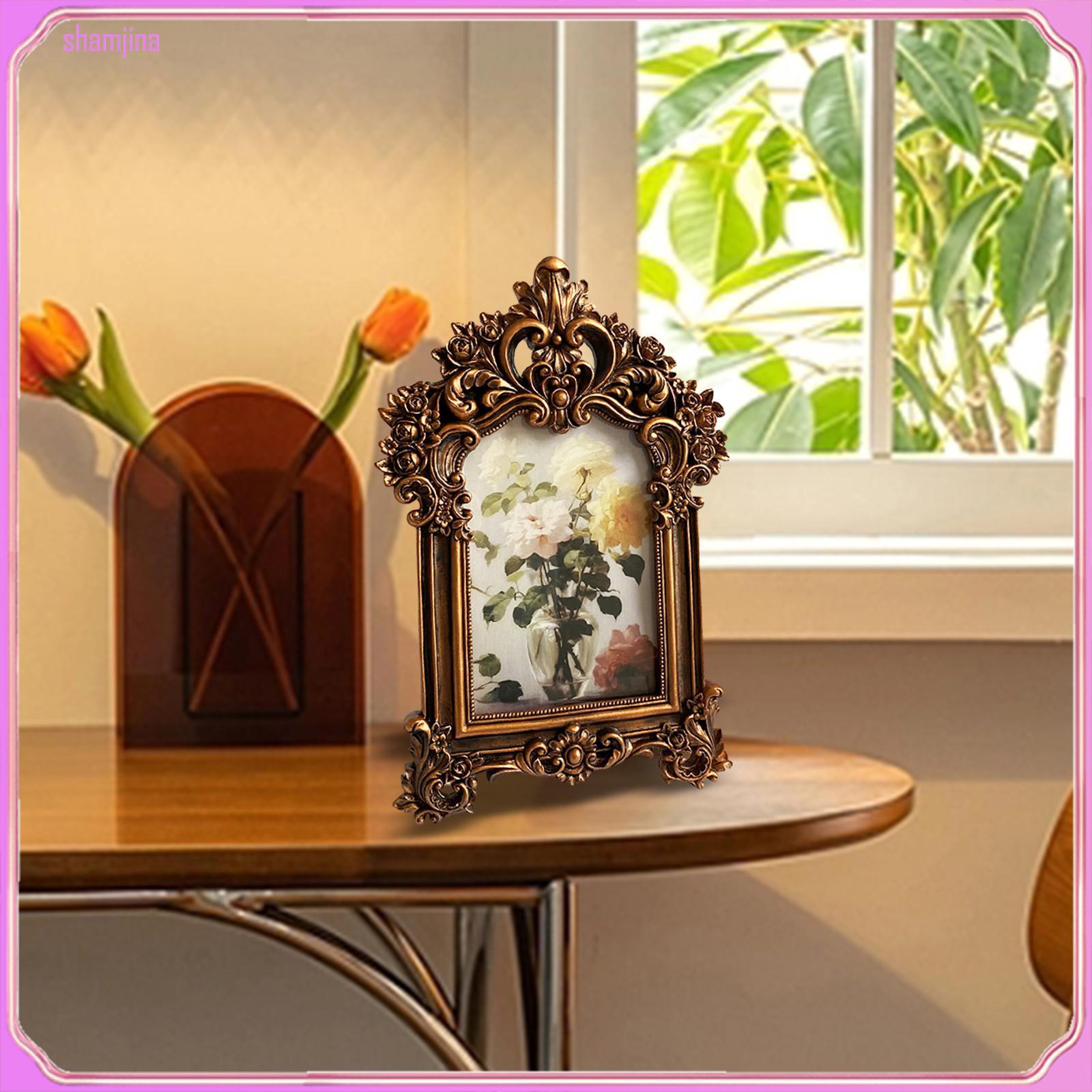 shamjina Vintage Picture Frame Antique Tabletop Photo Frame for ...