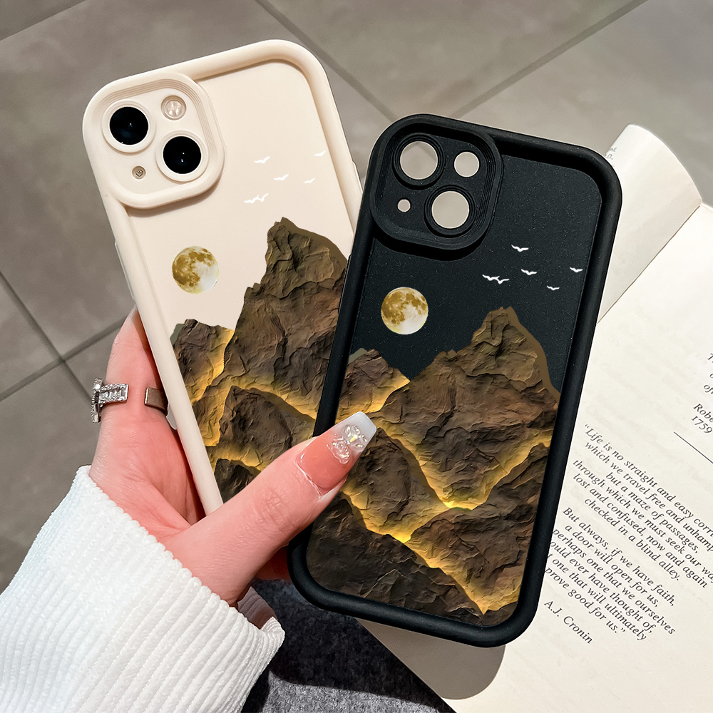 Hontinga for Realme C61 C63 C65 Back Cover Golden Mountain Pattern Case ...