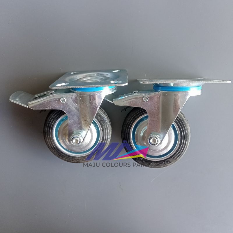 RODA TROLI HIDUP + REM 3 INCH KARET HITAM | Lazada Indonesia