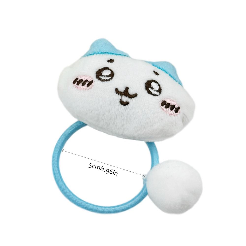 Cute Plush Anime Chiikawa Hair Tie Elastic Cartoon Hachiware Rubber ...