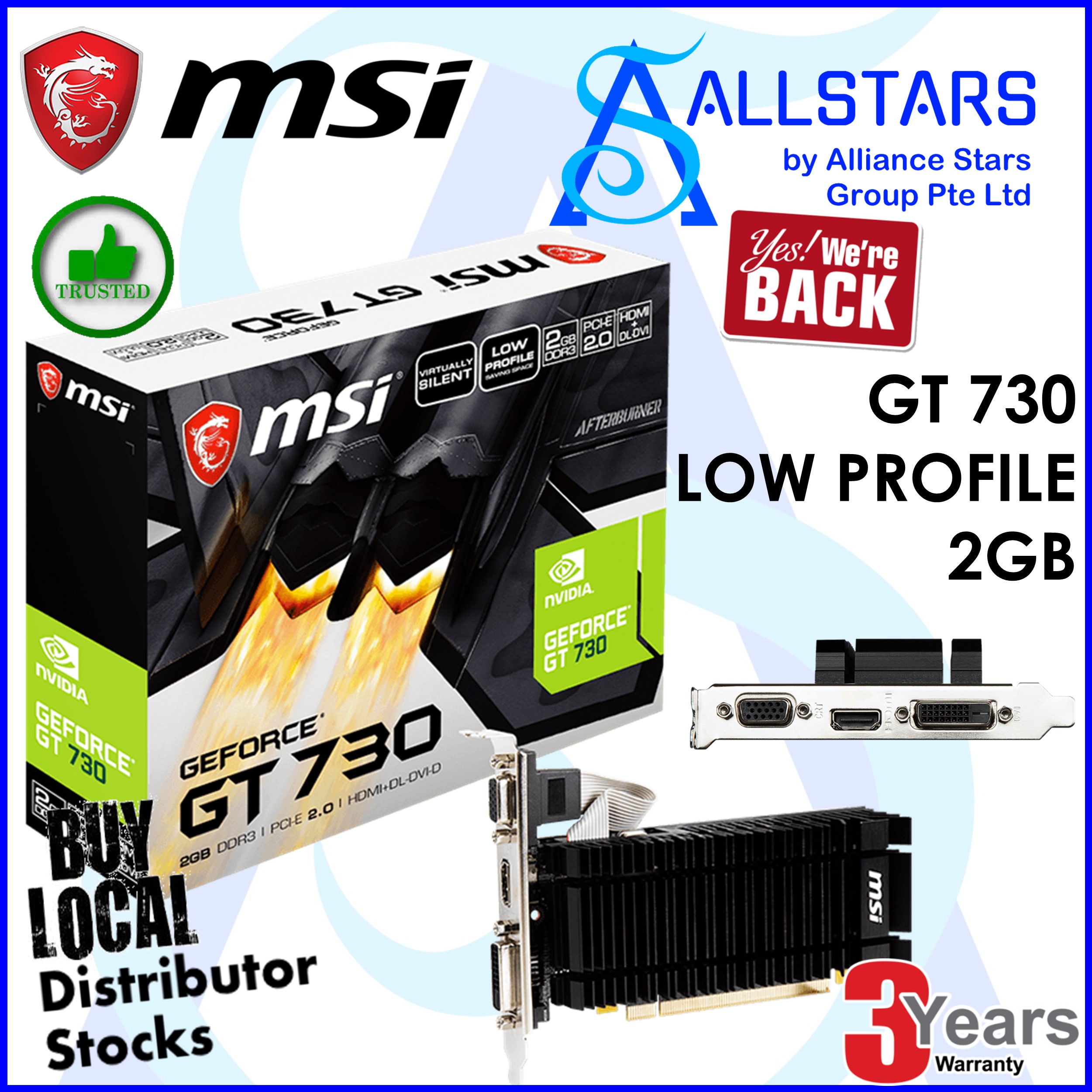 (ALLSTARS : We are Back / GPU Promo) MSI GT730 / GT730 / 2GB OC PCI-E ...